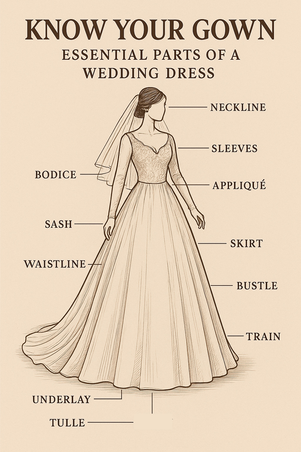 Know Your Gown: Essential Parts of a Wedding Dress.
