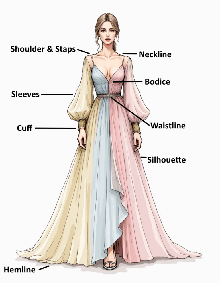 FAQ Parts Of A Dress. | Ella’s Alterations